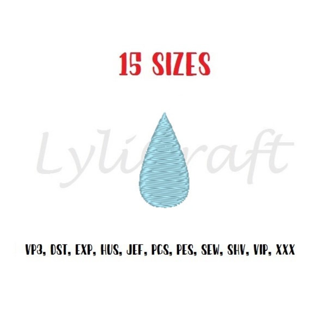 Mini Water Drop Embroidery Design, Small Water Drop Machine Embroidery ...