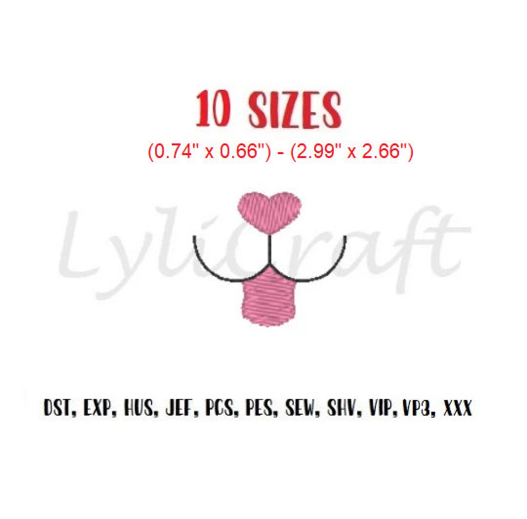 Mini Dog Face Embroidery Design, Small Dog Face Machine Embroidery ...