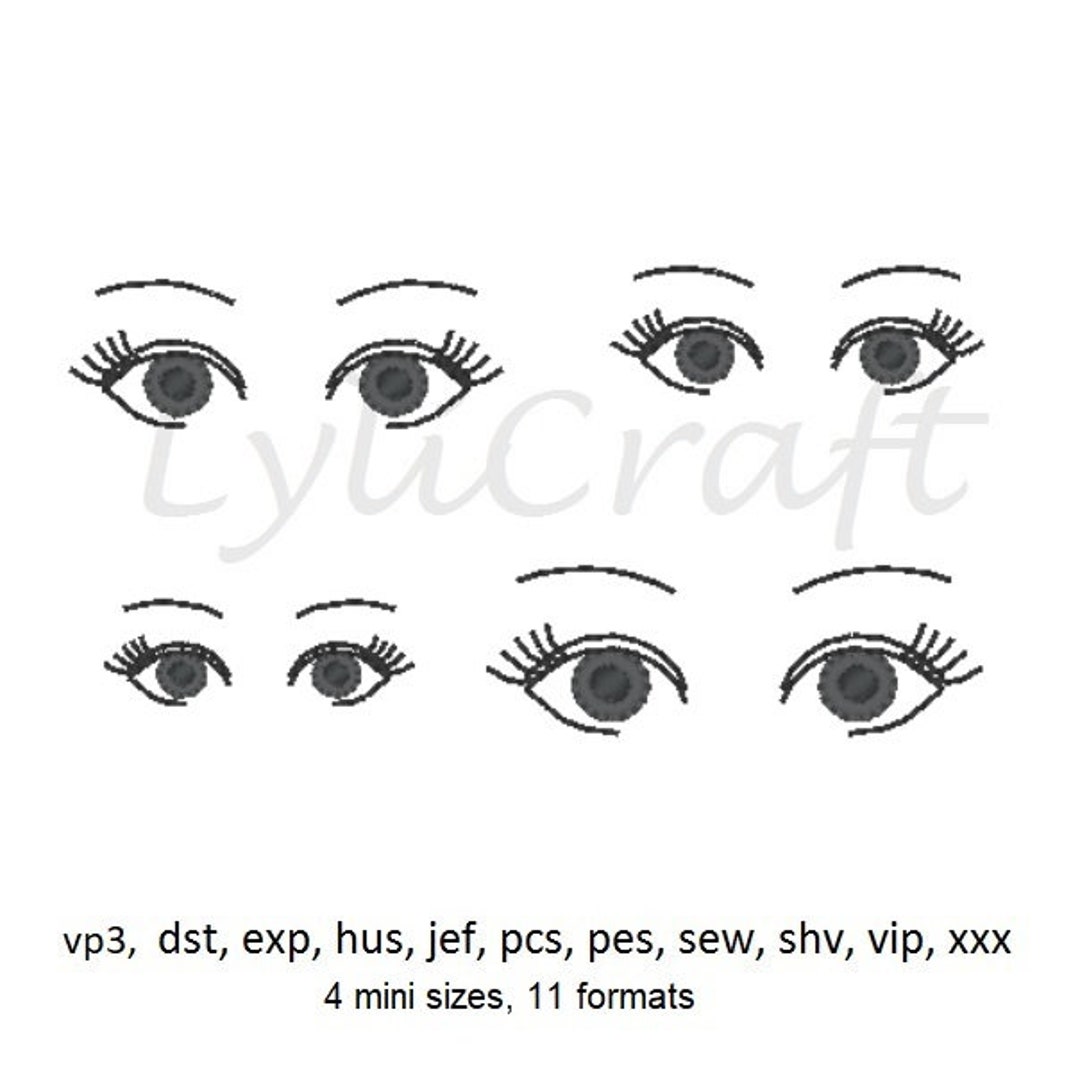 Mini Eyes Embroidery Design Mini Eye Machine Embroidery Doll - Etsy
