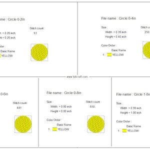 Mini Round Shape Embroidery Design, Small Round Shape Machine ...