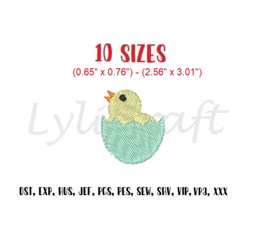 Mini Hatch Chick Embroidery Design, Small Hatch Chick Machine ...
