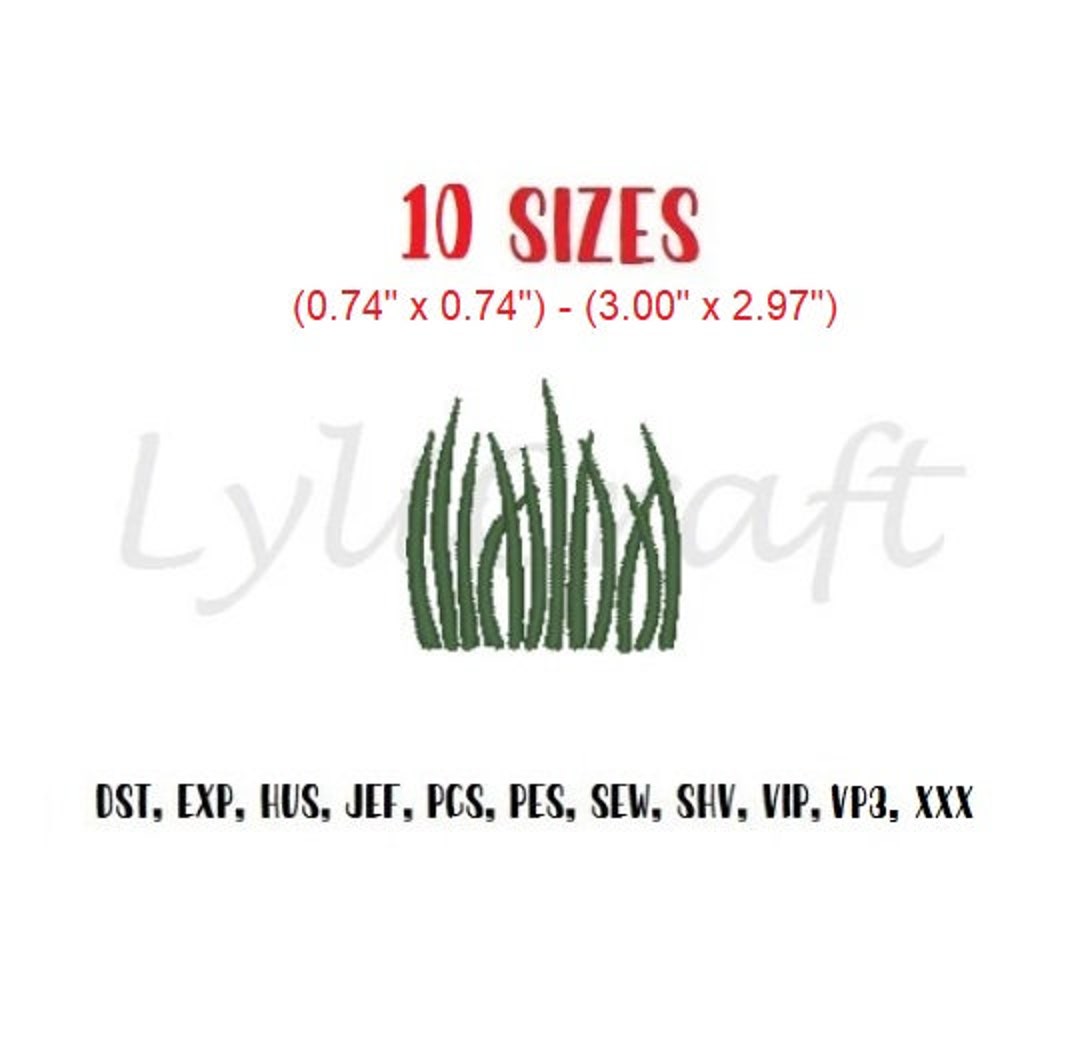 Mini Grass Embroidery Design, Grasses Embroidery Designs, Mini Grass ...