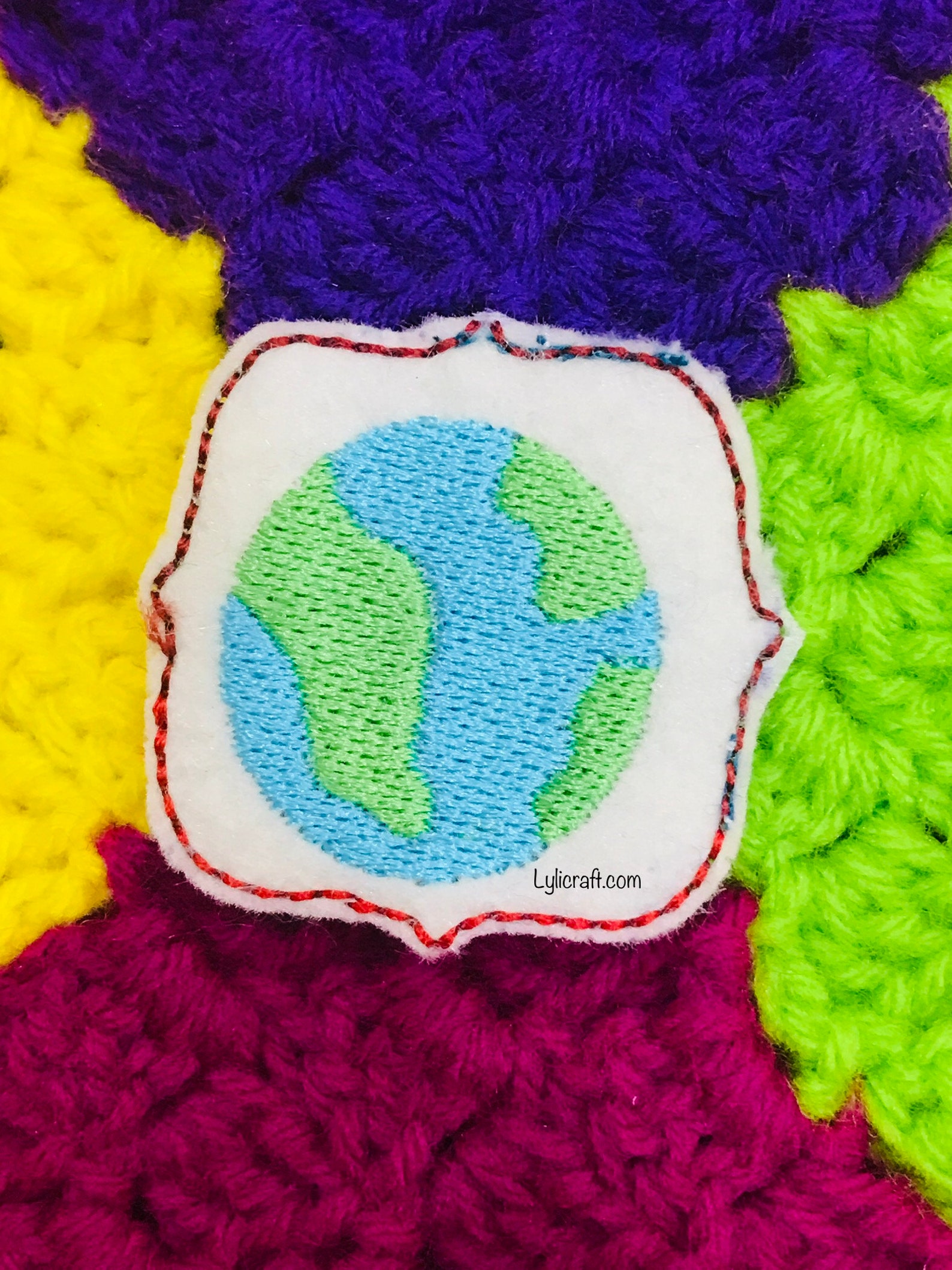 Mini Earth Embroidery Design Earth Machine Embroidery - Etsy