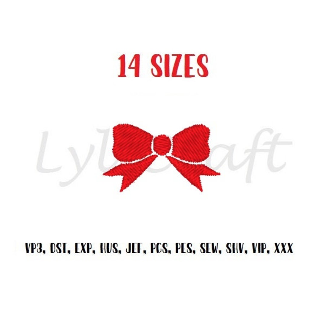 Mini Bow Embroidery Design Small Bow Machine Embroidery - Etsy