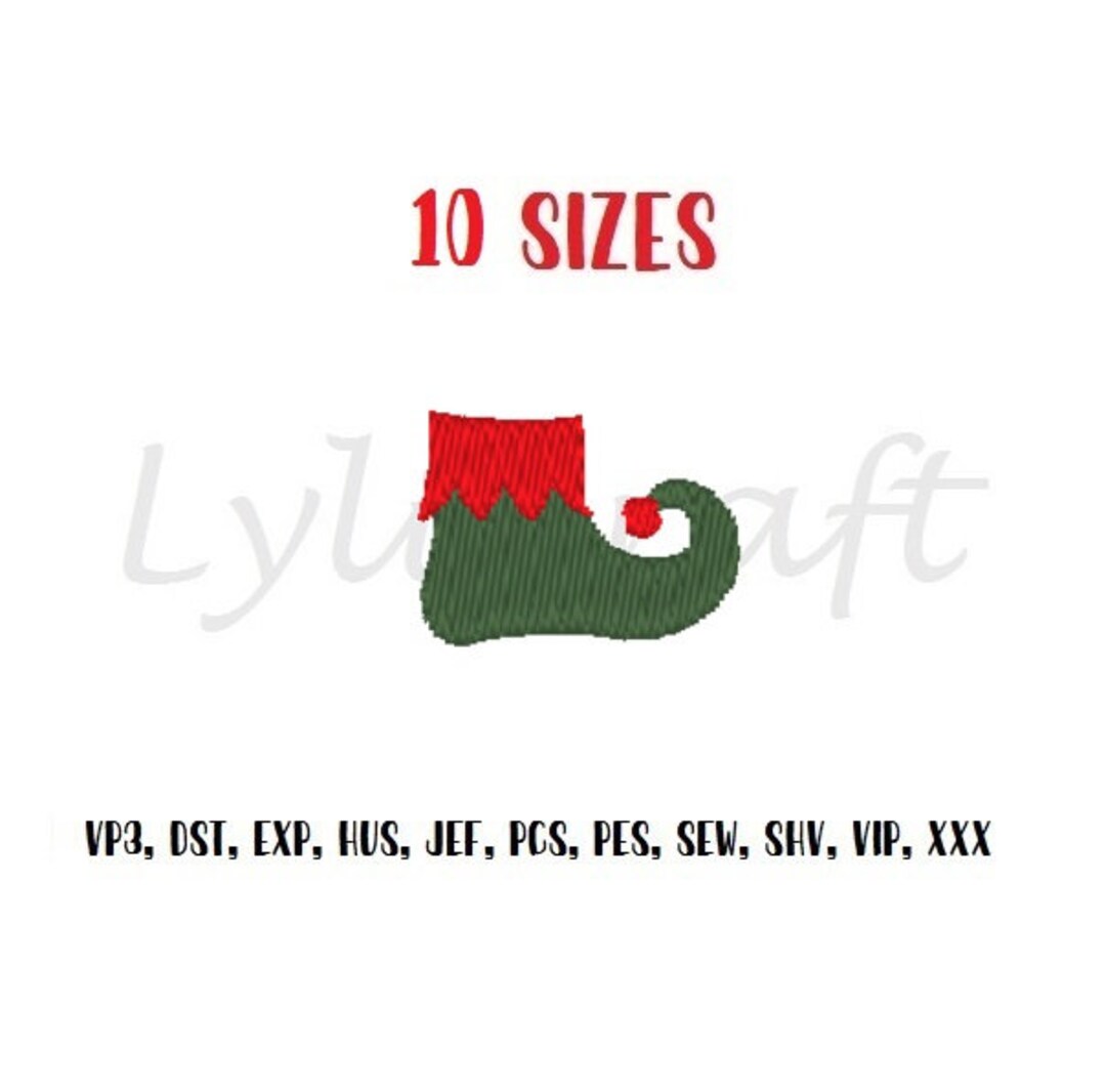 Mini Elf Shoe Embroidery Designs, Small Elf Shoes Machine Embroidery ...