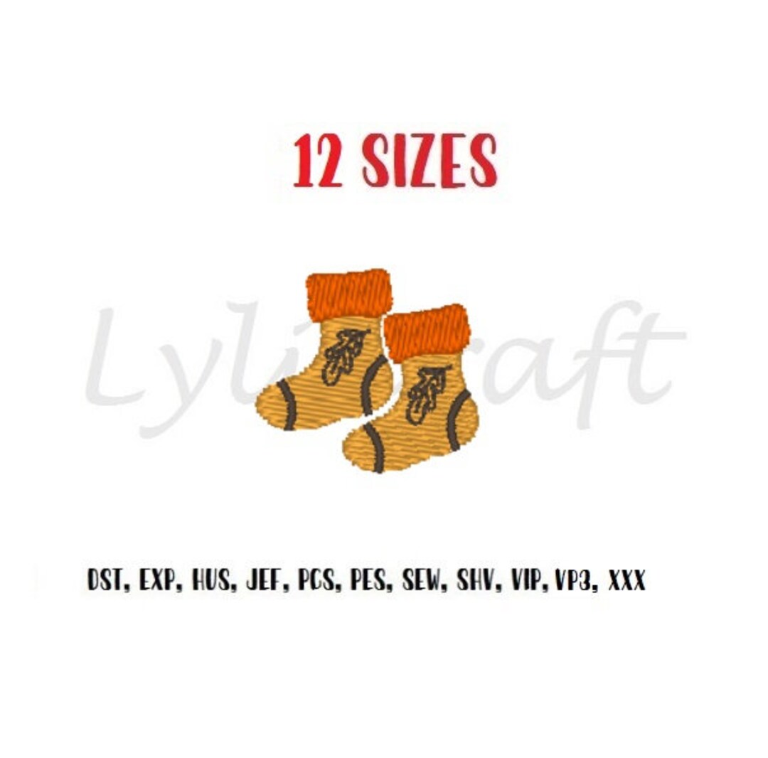 Mini Socks Embroidery Design, Small Sock Machine Embroidery Designs ...