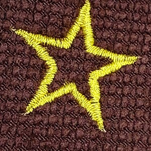 Mini Star Embroidery Design, Outline Satin Stitch Machine Embroidery ...