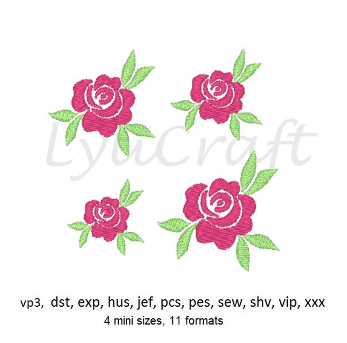 Mini Flower Embroidery Design Rose Embroidery Design Mini - Etsy