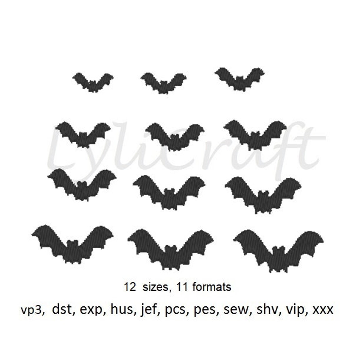Mini Bat Embroidery Design Small Bat Machine Embroidery - Etsy
