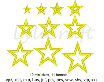 Mini Shooting Star Line Machine Embroidery Design Cute - Etsy