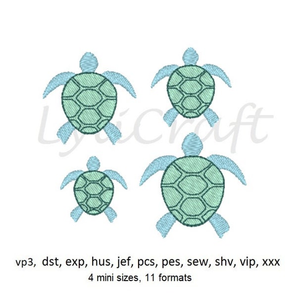 Turtle Embroidery - Etsy