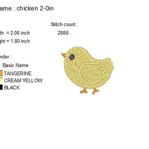 Mini Chick Embroidery Design, Small Chick Machine Embroidery Designs ...