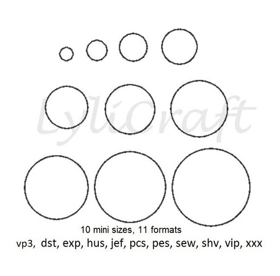 Mini Round Line Embroidery Design Small Round Line Machine - Etsy