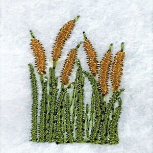 Mini Cattail Grass Embroidery Design, Small Cattails Plant Machine ...