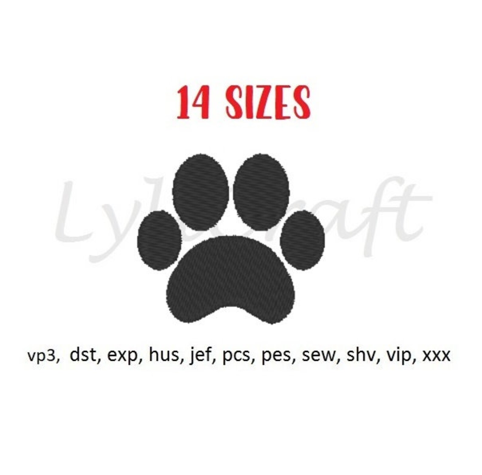 Mini Paw Embroidery Design Small Paw Machine Embroidery - Etsy