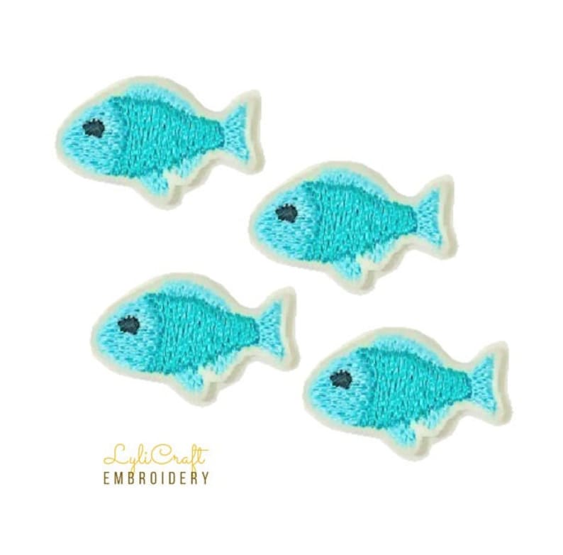 Mini Fish Embroidery Design, Small Fish Machine Embroidery Designs ...