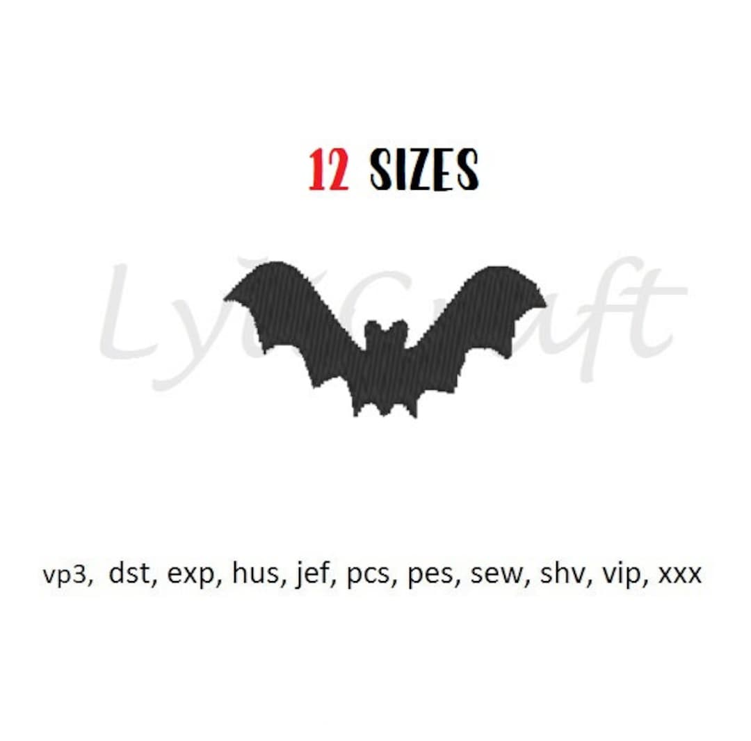 Mini Bat Embroidery Design, Small Bat Machine Embroidery Designs ...