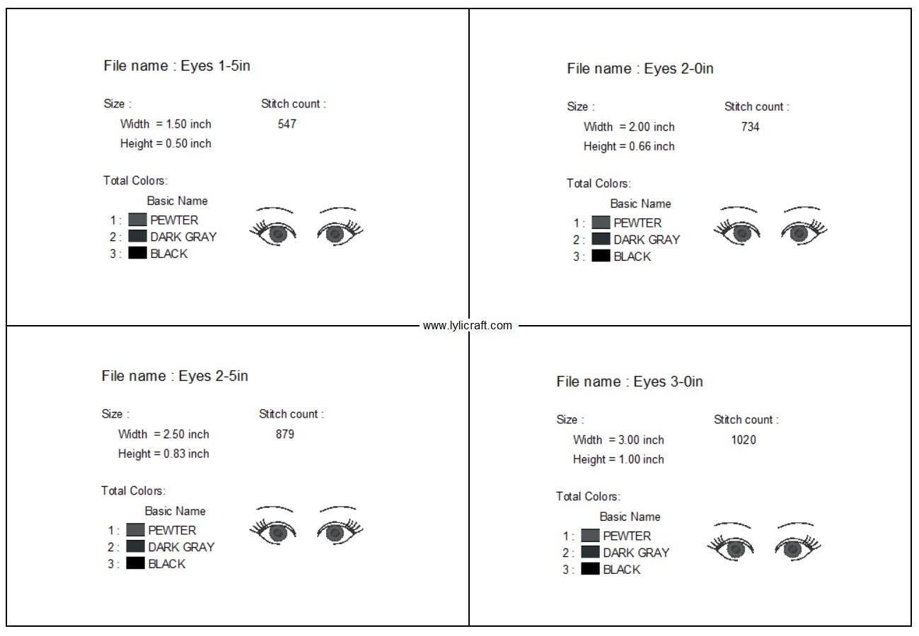 Mini Eyes Embroidery Design Mini Eye Machine Embroidery Doll - Etsy