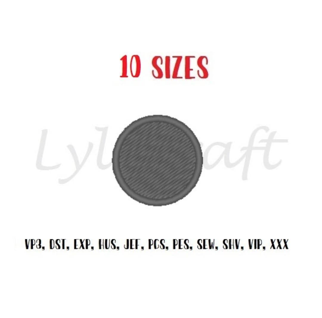 Mini Round Patch Embroidery Design, Small Round Badge Machine ...