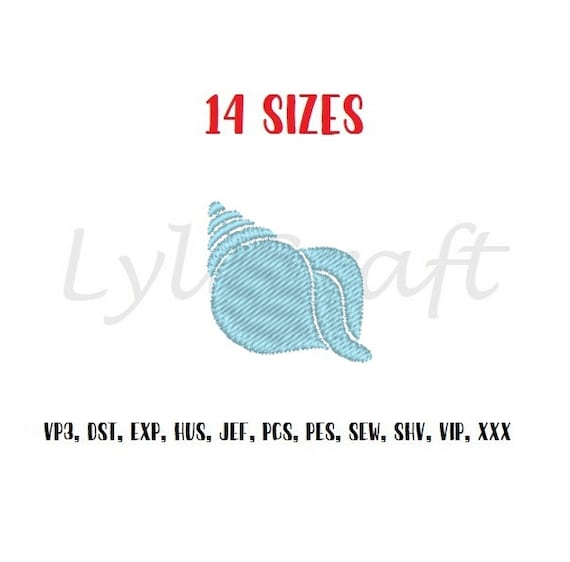 Mini Shell Embroidery Design Small Shell Embroidery Designs - Etsy