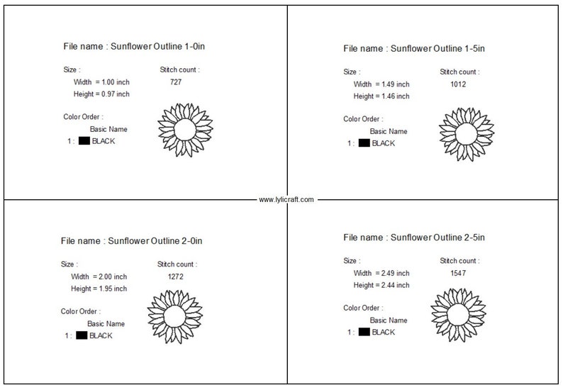 Mini Sunflower Embroidery Design Small Sunflower Machine - Etsy