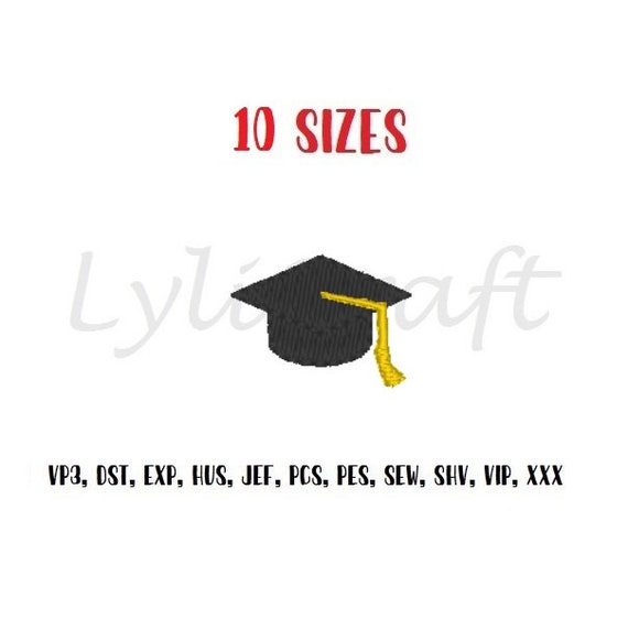 Mini Graduation Hat Embroidery Small Graduation Cap Machine - Etsy