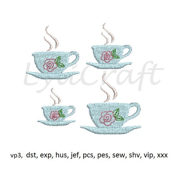 Mini Cup Machine Embroidery Design With Fill Stitch for | Etsy