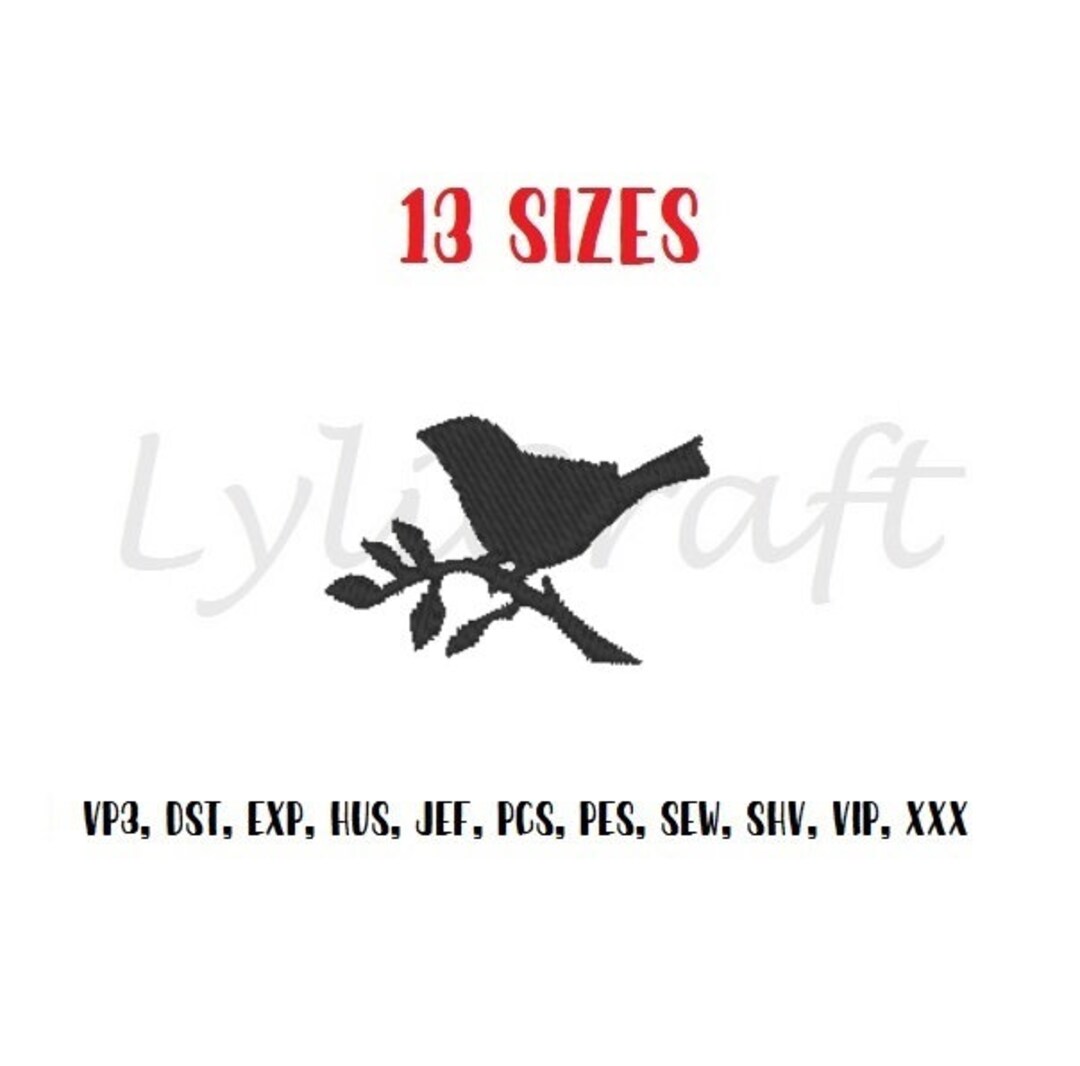 Mini Bird Embroidery Design, Small Bird Machine Embroidery Designs ...