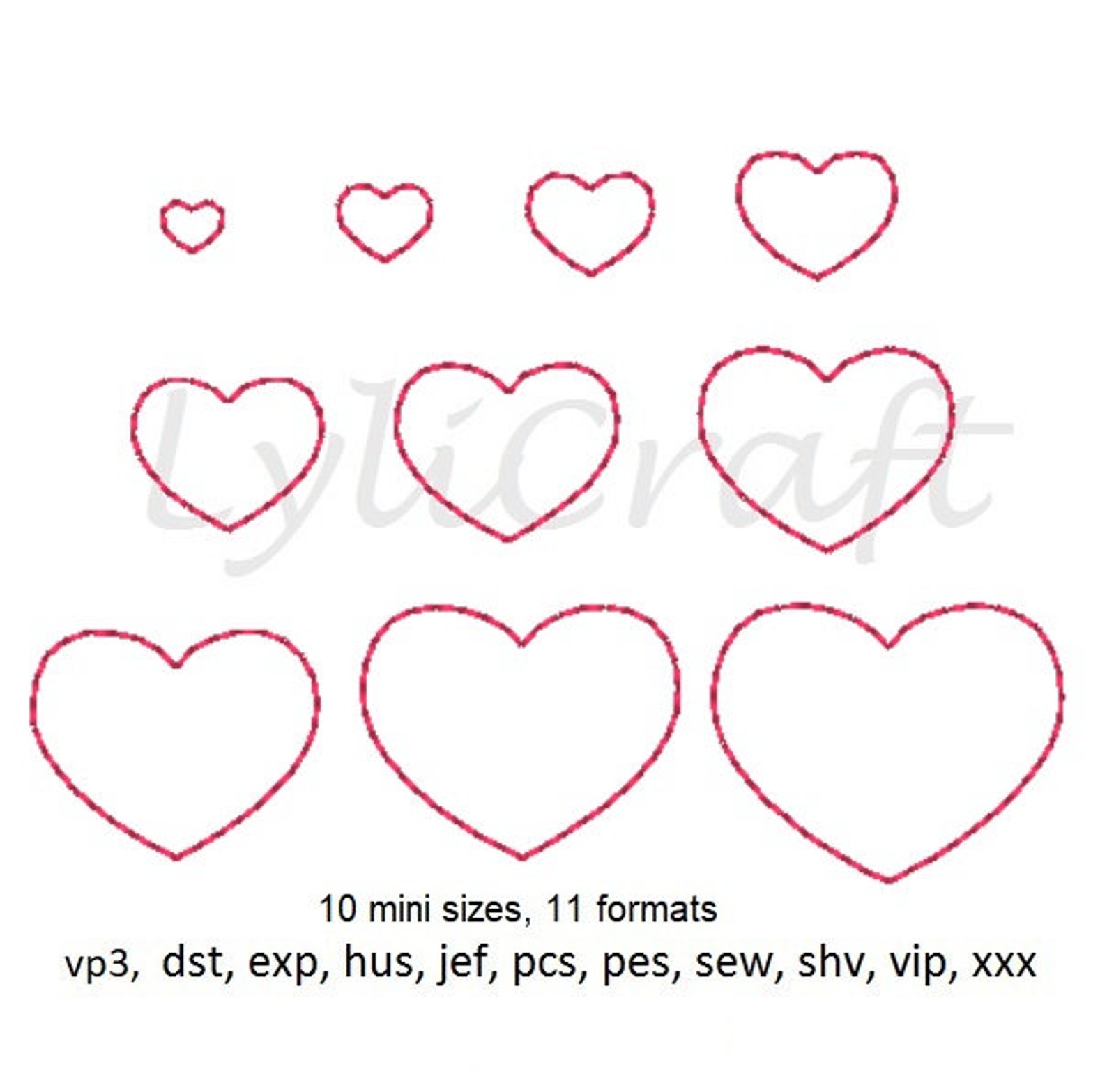 Mini Heart Embroidery Design Small Heart Machine Embroidery - Etsy