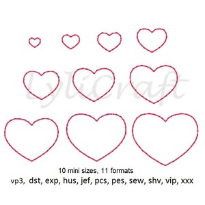 Mini Heart Embroidery Design Small Heart Machine Embroidery - Etsy