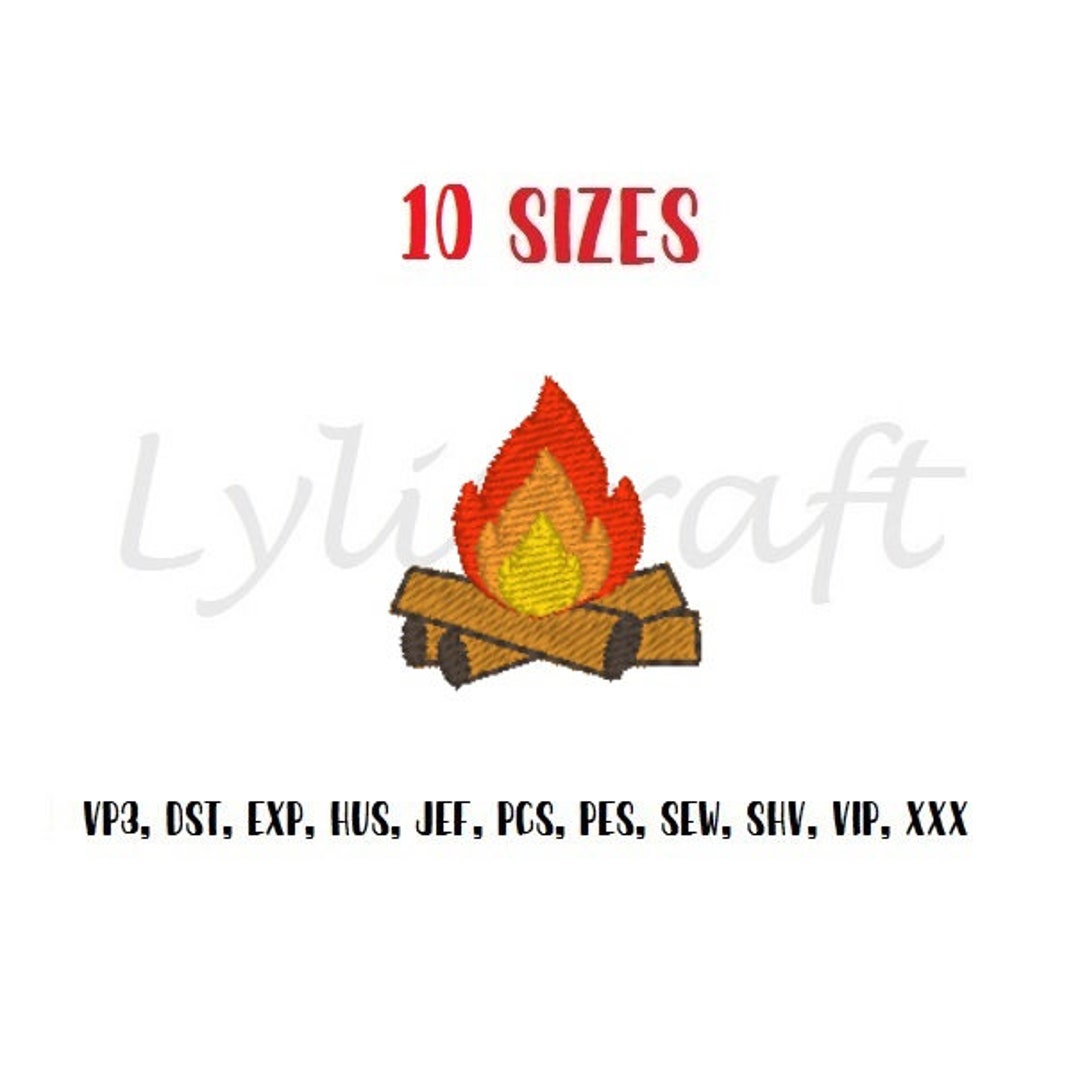 Mini Fire Embroidery Designs, Small Fire Machine Embroidery Design ...