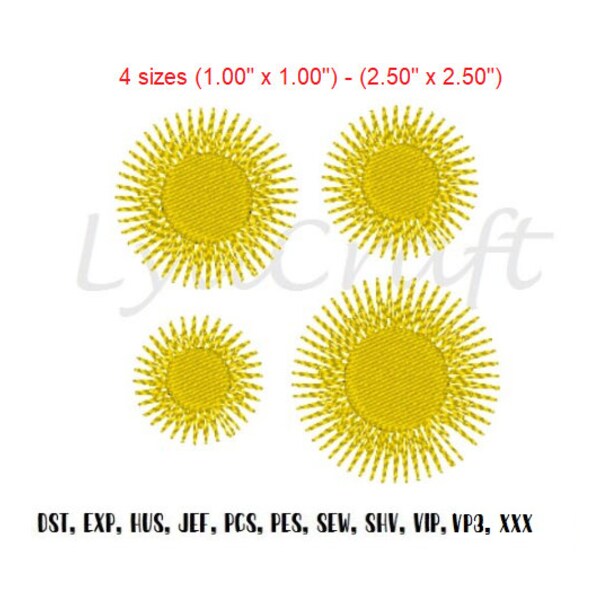 Embroidery Design Sun - Etsy