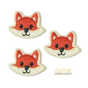 Mini Fox Embroidery Design, Small Fox Machine Embroidery Designs, Face ...