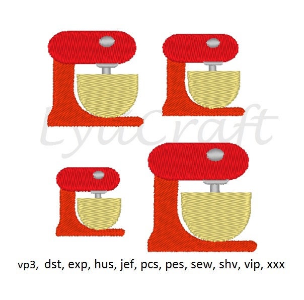 Mini Kitchen Mixer Small Mixer Kitchen Embroidery Design | Etsy