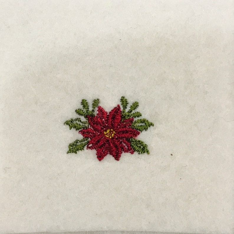 Mini Poinsettia Embroidery Design, Small Poinsettia Machine Embroidery ...