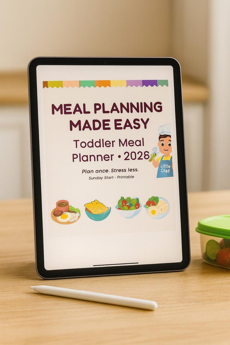 Toddler Meal Planner 2026 Printable PDF, Monthly Meal Planning Calendar ...
