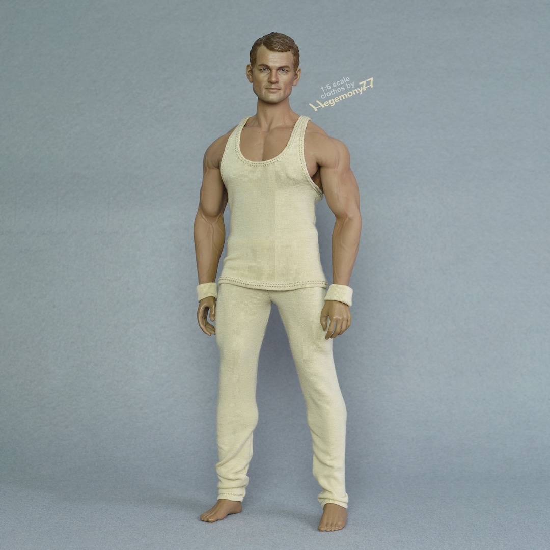 1/ 6th Scale XXL Beige Tank Top Vest for Phicen Tbleague M34 M35 and ...