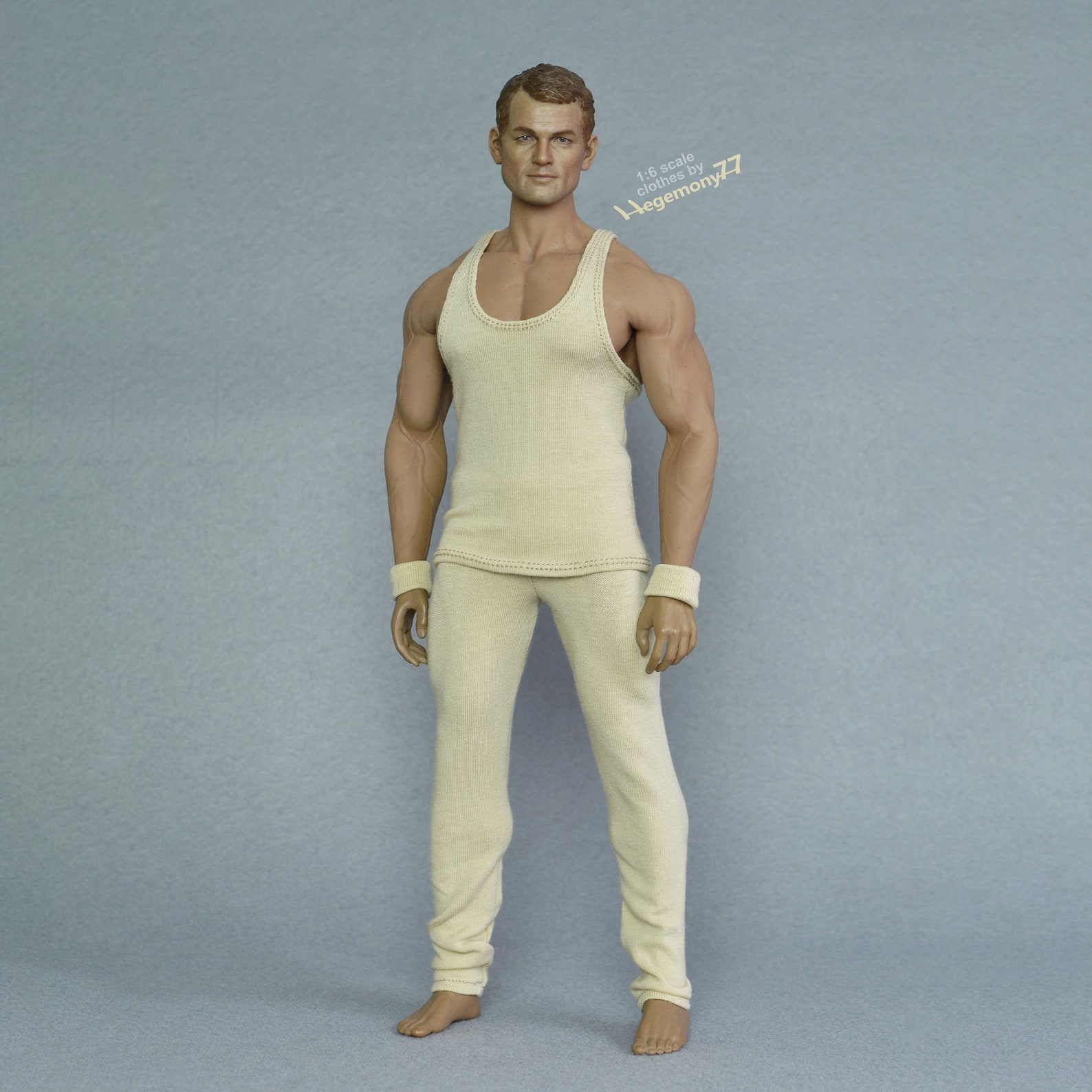 1/ 6th Scale XXL Beige Tank Top Vest for Phicen Tbleague M34 M35 and ...