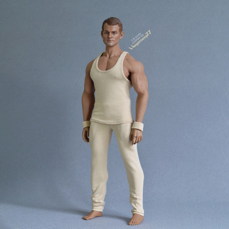 1/ 6th Scale XXL Beige Tank Top Vest for Phicen Tbleague M34 M35 and ...