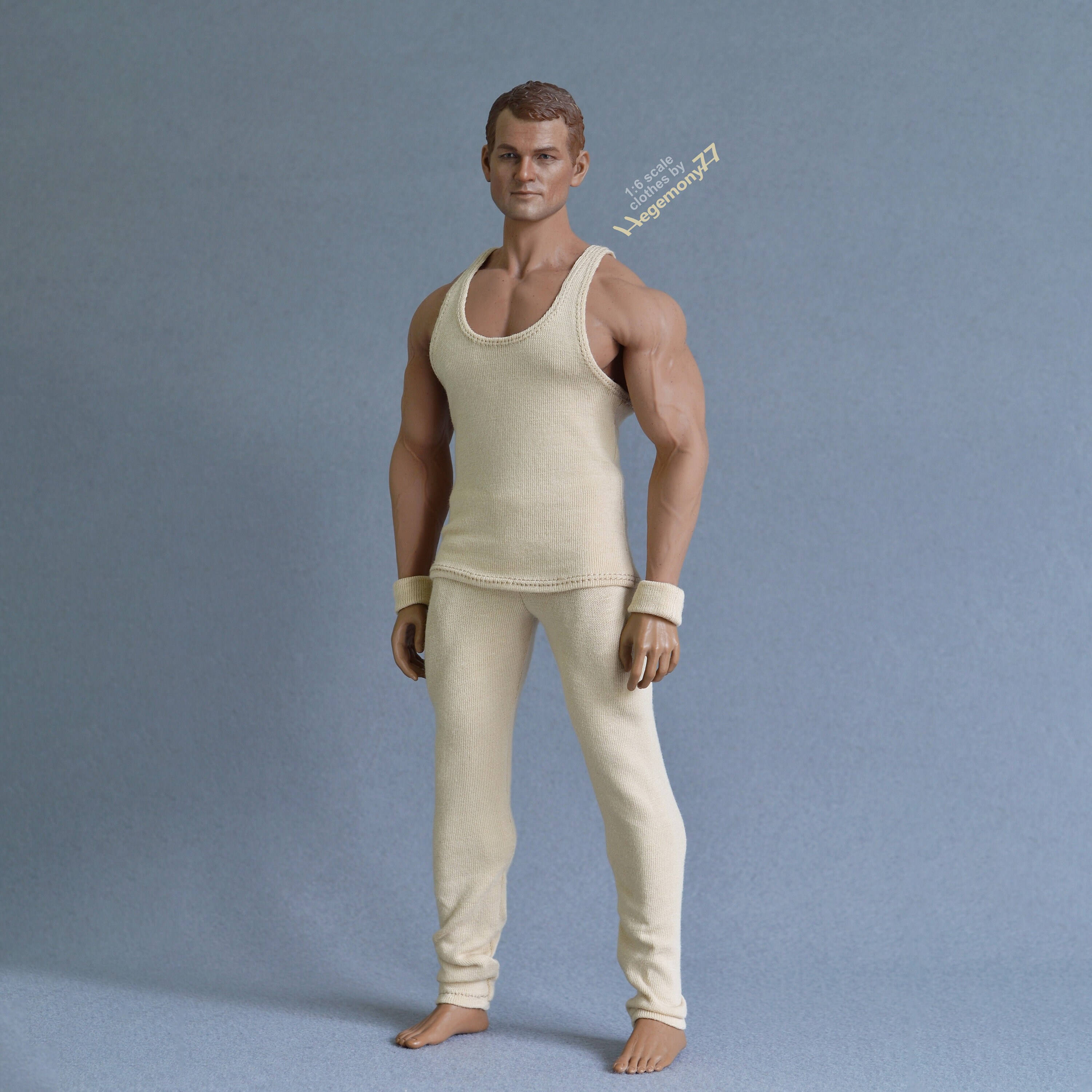 1/ 6th Scale XXL Beige Tank Top Vest for Phicen Tbleague M34 M35 and ...