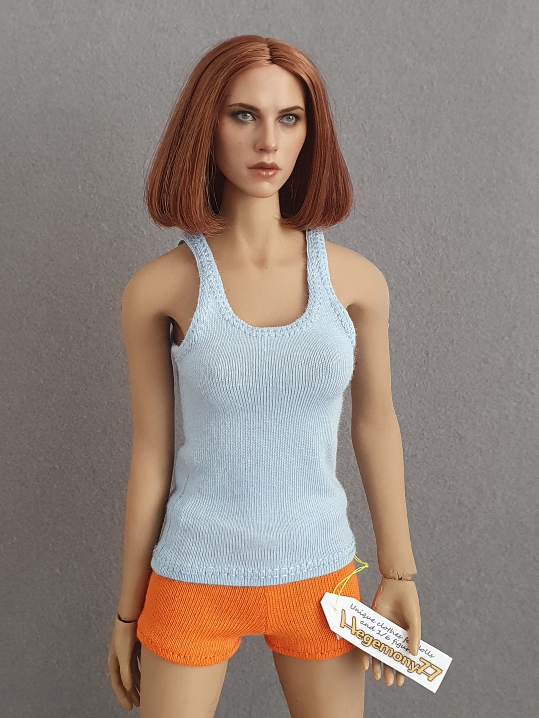 1/6th Scale Light Blue Tank Top Fits: Female Figures and Dolls for ...
