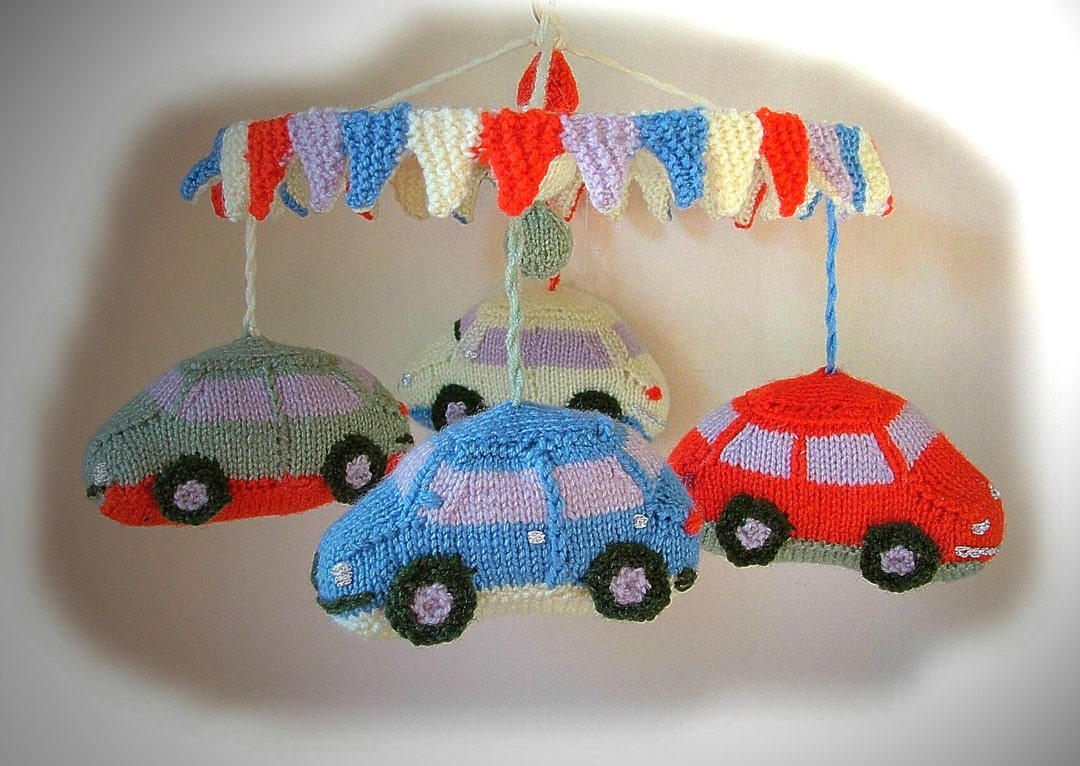 Bumper Car Mobile Knitting Pattern by Georgina Manvell - Etsy