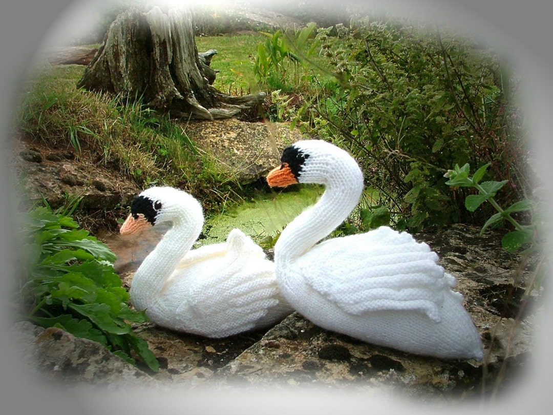 SWAN Toy Knitting Pattern by Georgina Manvell PDF DOWNLOAD - Etsy