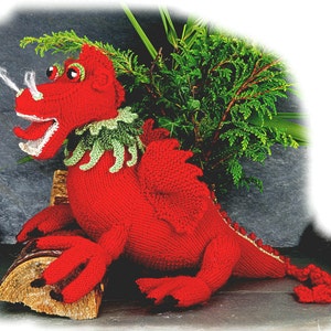 Welsh Red Dragon Toy Knitting Pattern by Georgina Manvell - Etsy