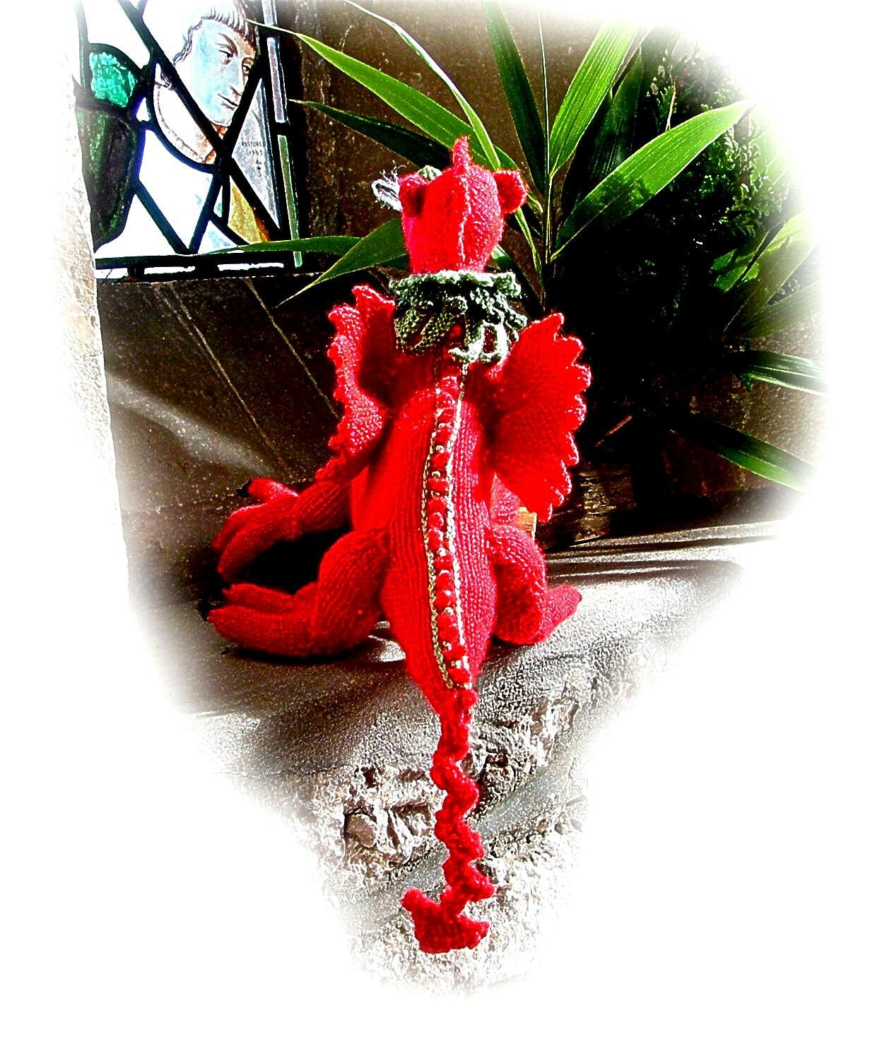 Welsh Red Dragon Toy Knitting Pattern by Georgina Manvell - Etsy