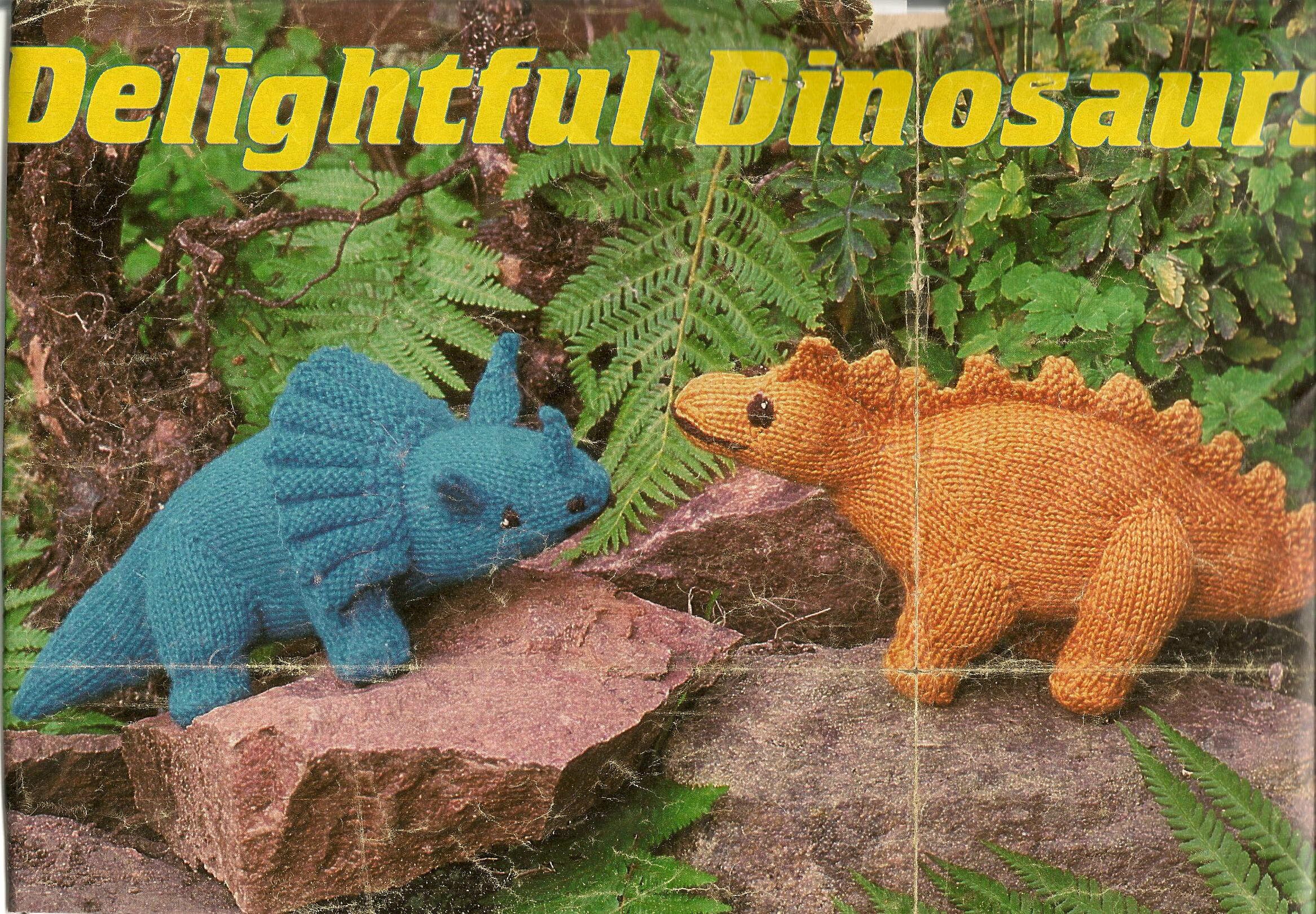 Triceratops and Stegosaurus Dinosaur Knitting Patterns by Georgina ...