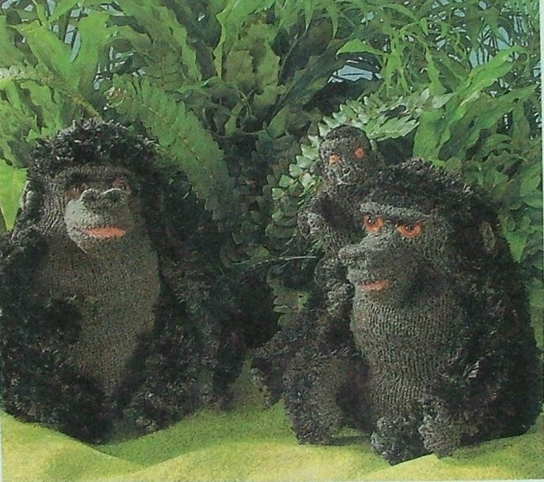 MOUNTAIN GORILLA Toy Knitting Pattern by Georgina Manvell Pdf Download ...
