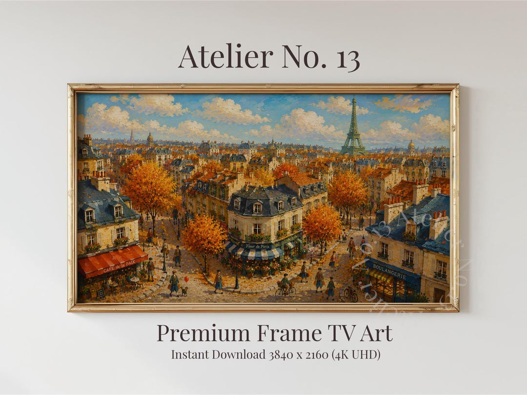 Autumn Paris Street Scene, Seasons in Paris Part III/IV, Samsung Frame ...