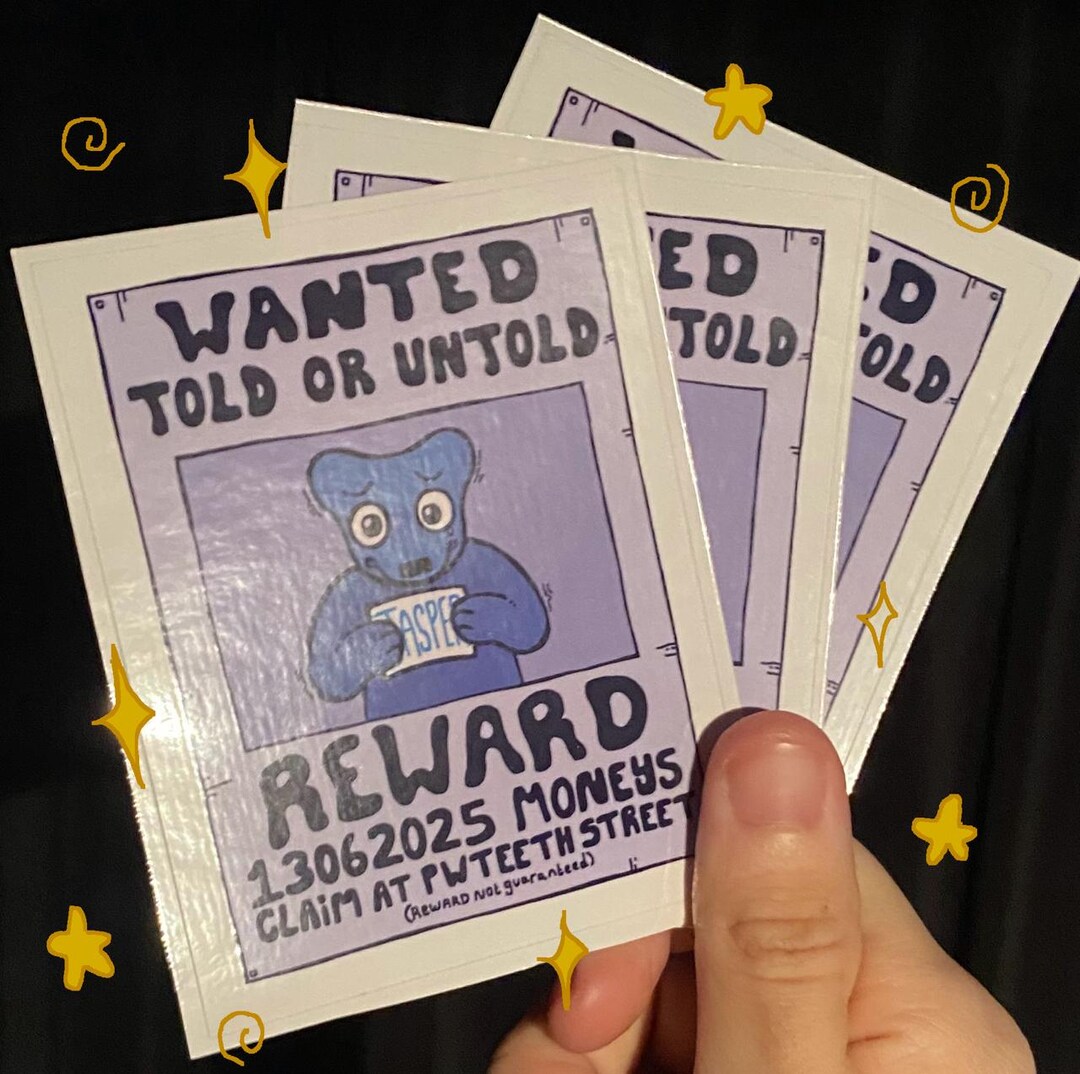 LIMITED] Don't Tell the Dog Wanted Poster Stickers (DESC) - Etsy