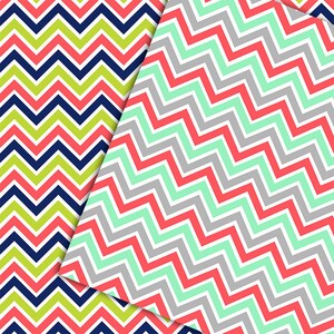 INSTANT DOWNLOAD Multicolored Chevron, Zig Zag Digital Paper, Chevron ...